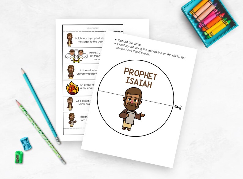 Prophet Isaiah, Folding Surprise Bible Craft Printable, Kids Bible ...
