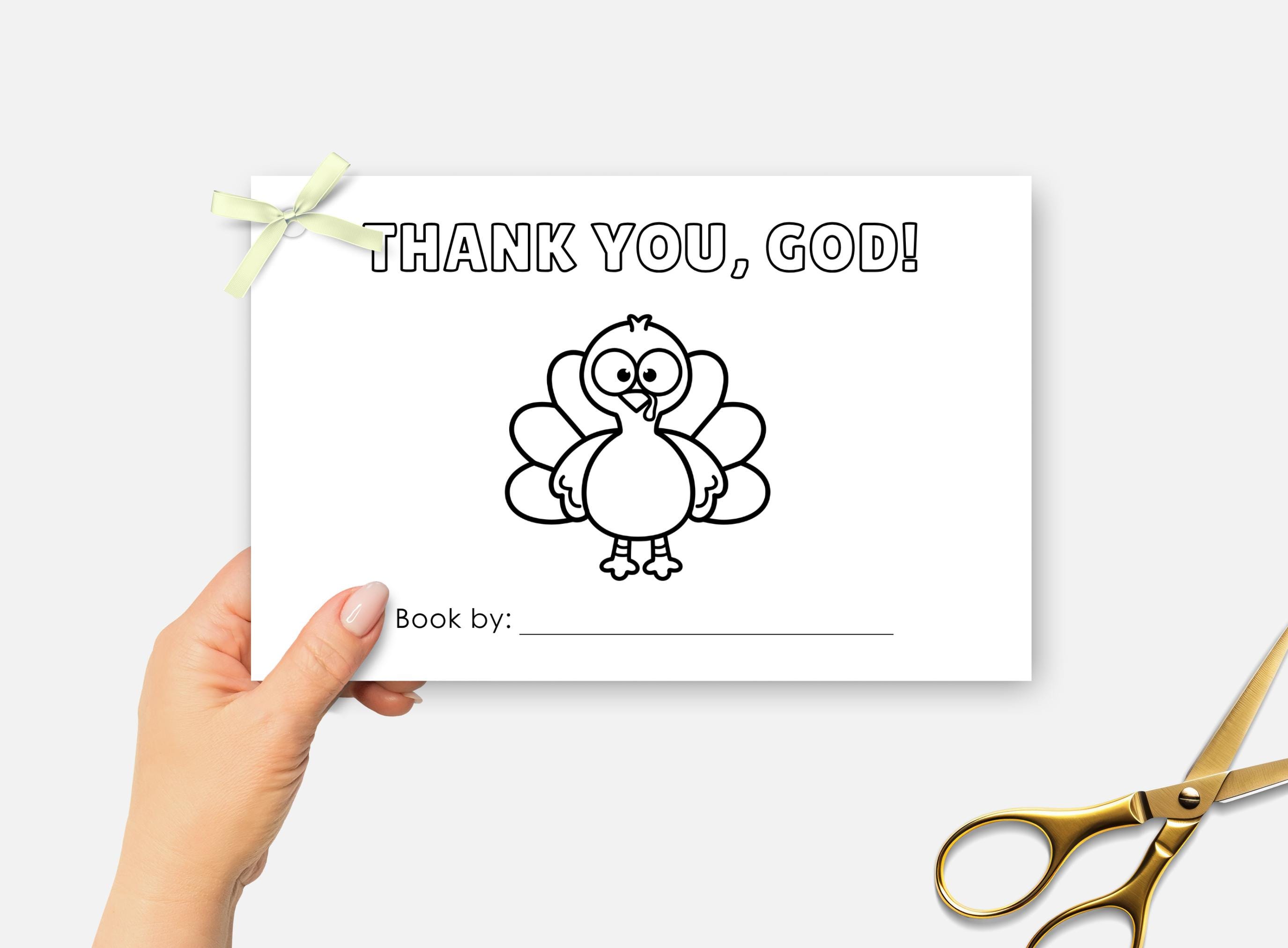 Thanksgiving Bible Lesson, Mini Coloring Book, Christian Thanksgiving ...