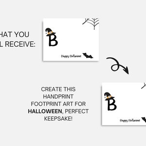 Halloween Handprint Art, Boo Printable Baby Handprint Craft, Toddler ...