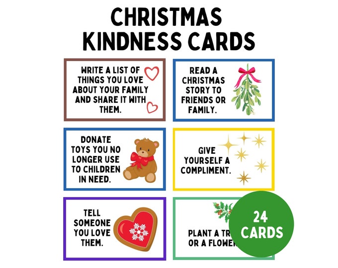 Christmas Kindness Cards, Advent Ideas, Christmas Countdown, Advent ...