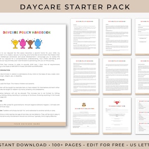Home Daycare Starter Kit, Daycare Forms, Daycare Contract, Childcare ...
