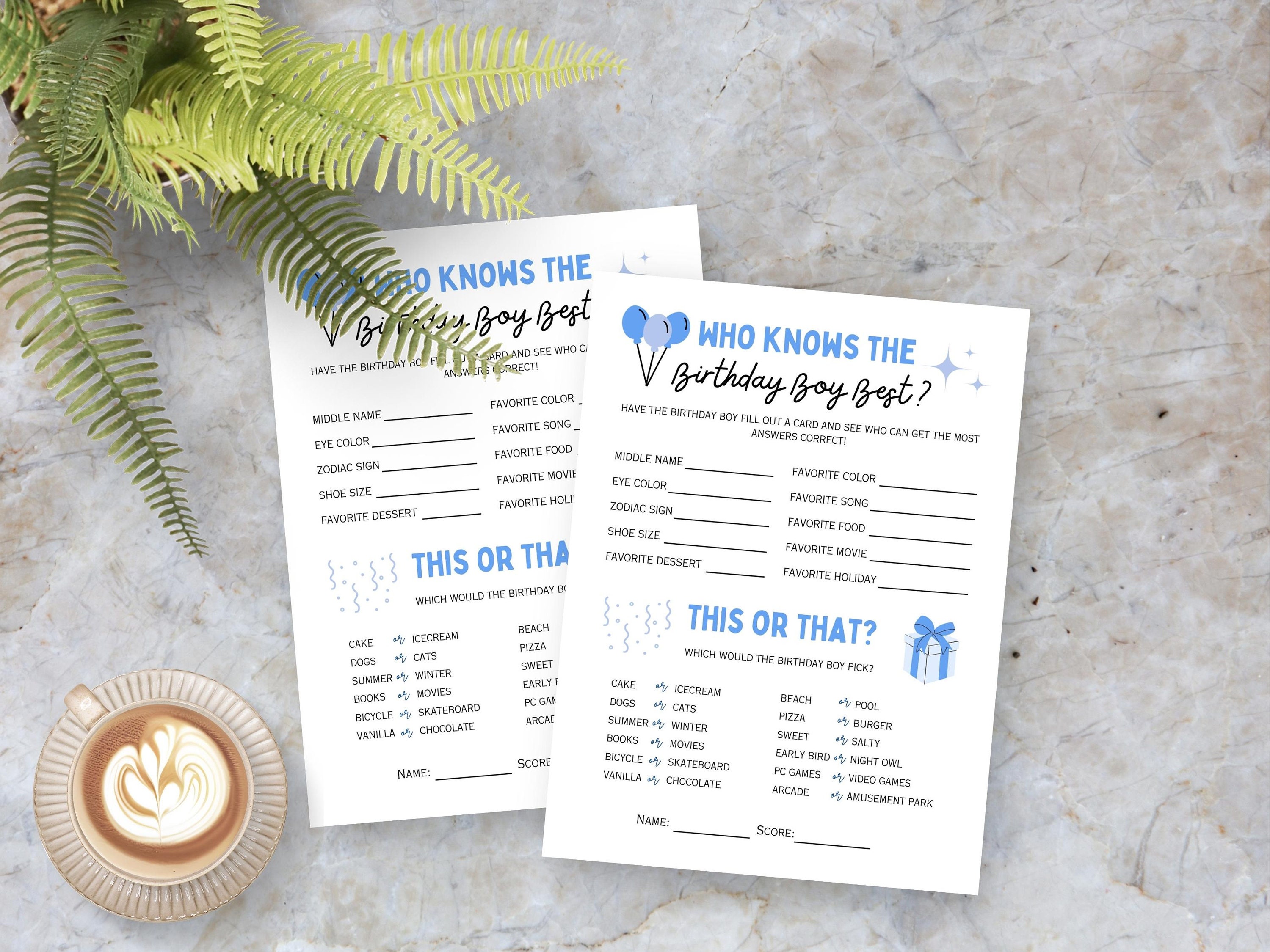 Who Knows the Birthday Boy Best, How Well Do You Know Him, Printable ...