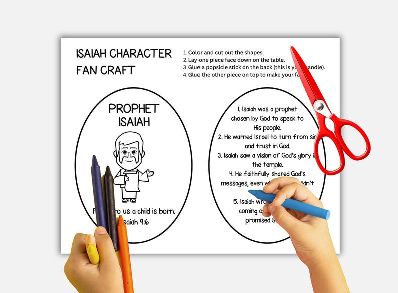 Prophet Isaiah, Printable Bible Verse Activity for Church, Sunday ...