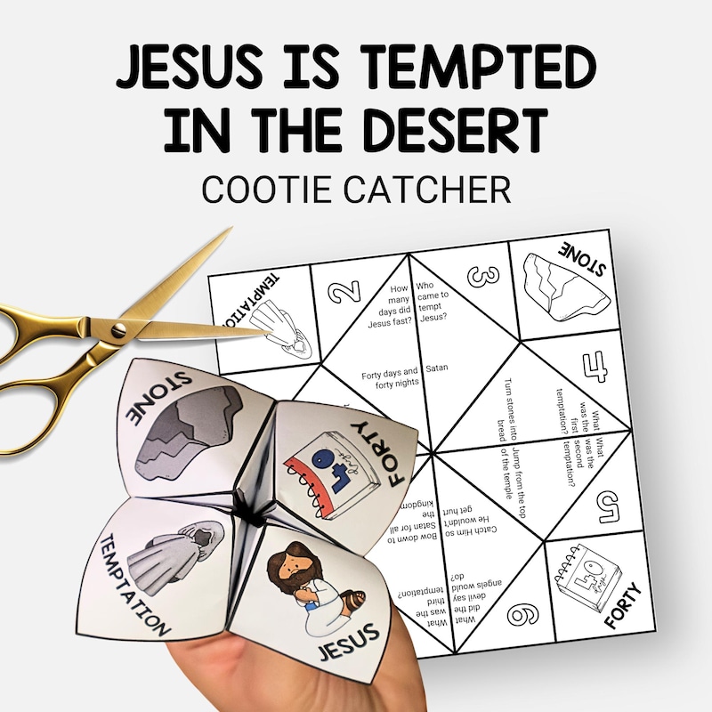 Jesus Tempted Bible Story - Etsy