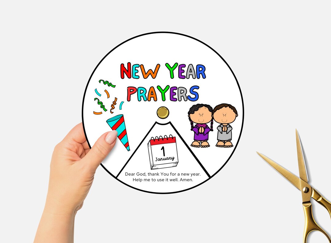New Year Prayers, Printable Bible Coloring Wheel, Sunday School Craft ...