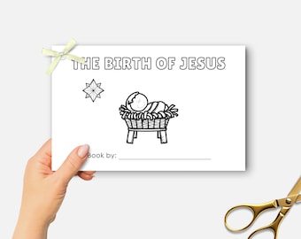 Birth of Jesus Coloring Wheel, Printable Nativity Christmas Activity ...