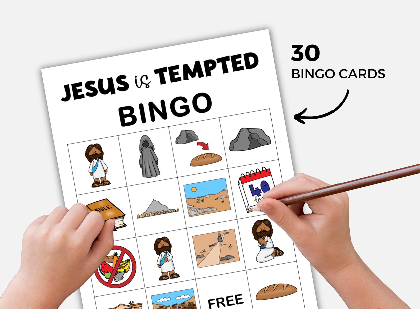 Jesus is Tempted in the Desert, Lent Bible Lesson, VBS Activity Pack ...
