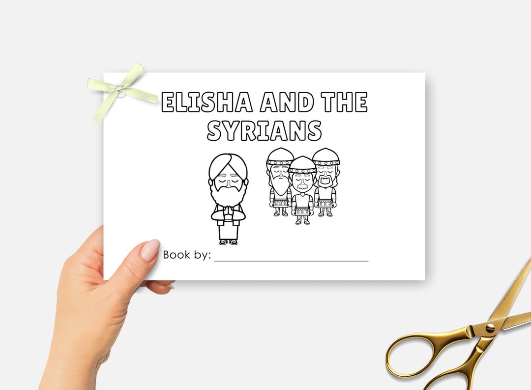 Elisha and the Syrians, Printable Mini Bible Book, Sunday School Craft ...