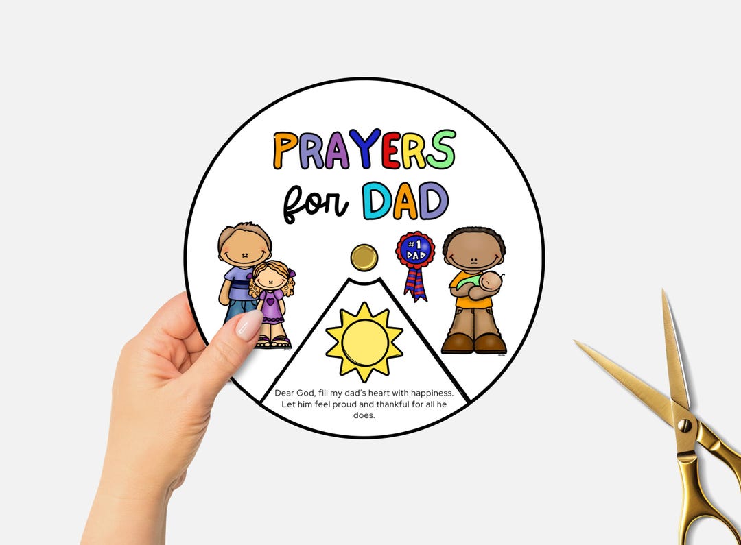 Prayers for Dad, Father's Day Bible Craft, Printable Christian Coloring ...