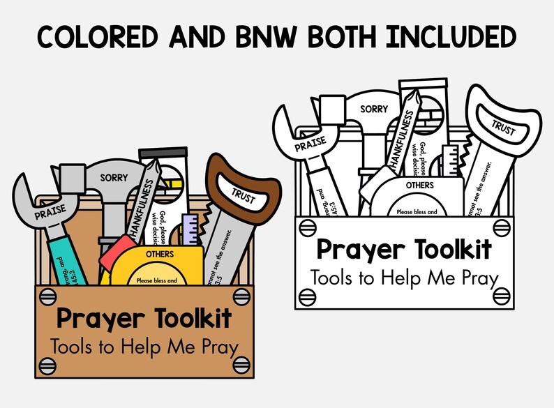 Prayer Toolbox, How to Pray Bible Verses Pocket Craft, Teach Prayer ...