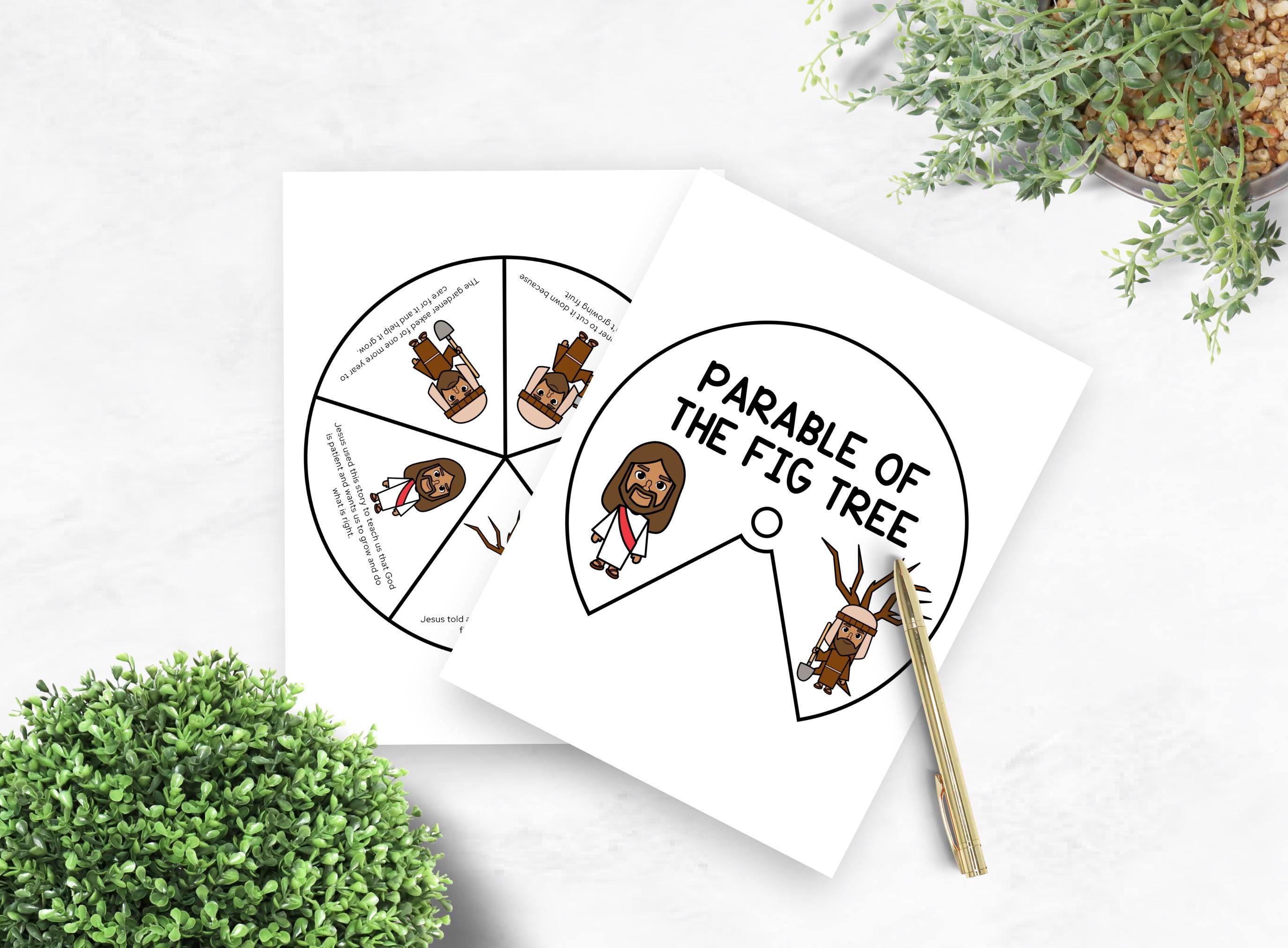 Parable of the Fig Tree, Printable Parables of Jesus Bible Coloring ...