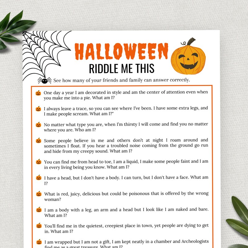 Riddle Me This Halloween - Etsy