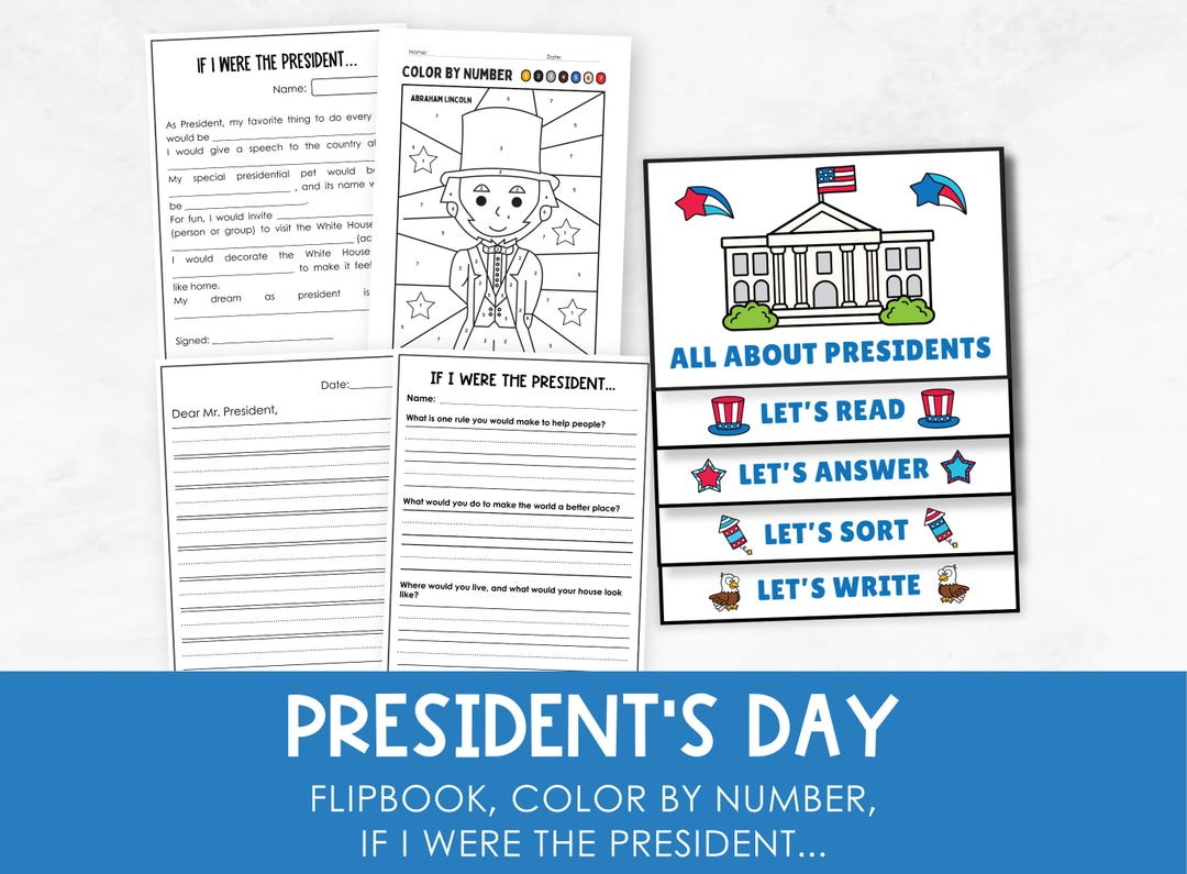 President's Day Activities, Fun USA Presidents Flip Book Craft for Kids ...