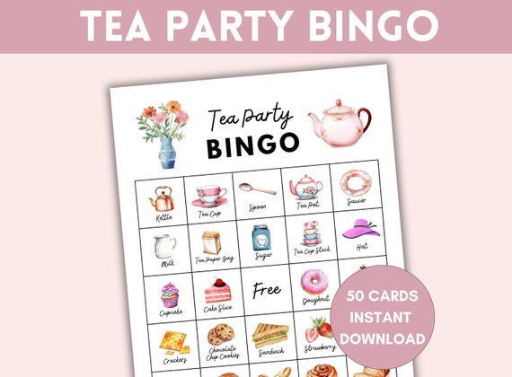 Juego De Bingo De La Fiesta Del Té Para Imprimir Vuelve El 'Bingo