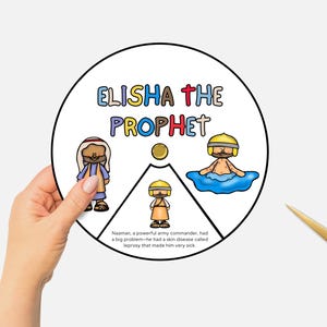 Elisha the Prophet, Printable Bible Coloring Wheel, Sunday School Craft ...