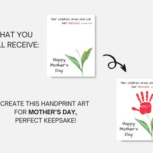 Mothers Day Handprint Craft, Printable Christian Bible Verse Handprint ...