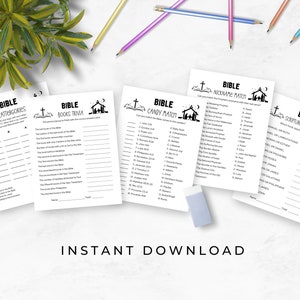 20 Printable Bible Games, Youth Group Games, Christian Games, Sunday ...