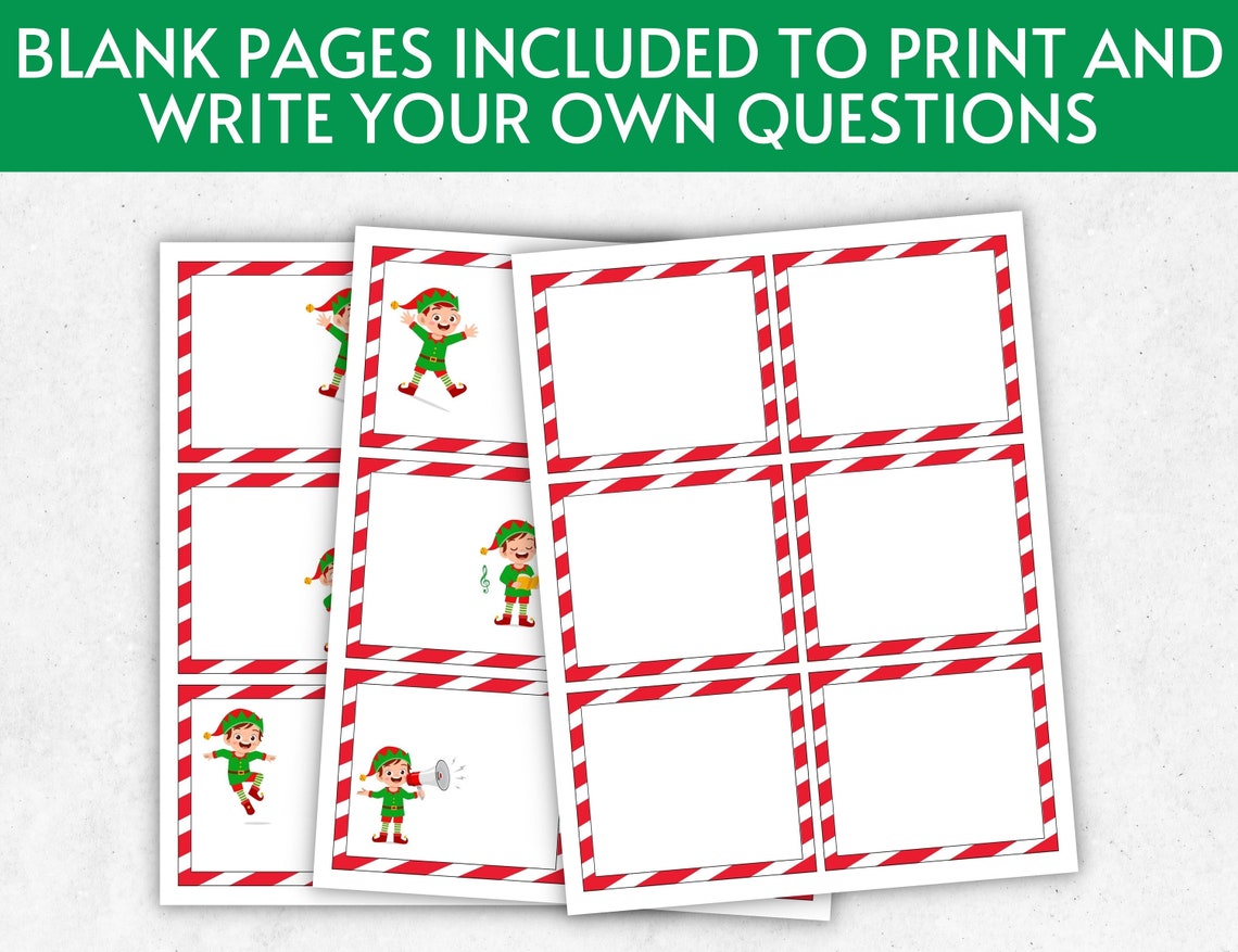 Elf Scavenger Hunt, Printable Indoor Christmas Scavenger Hunt Game, Elf ...