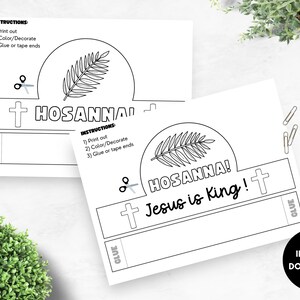 Palm Sunday Bible Crown, Printable Hosanna Faith Crown, Easy Holy Week ...