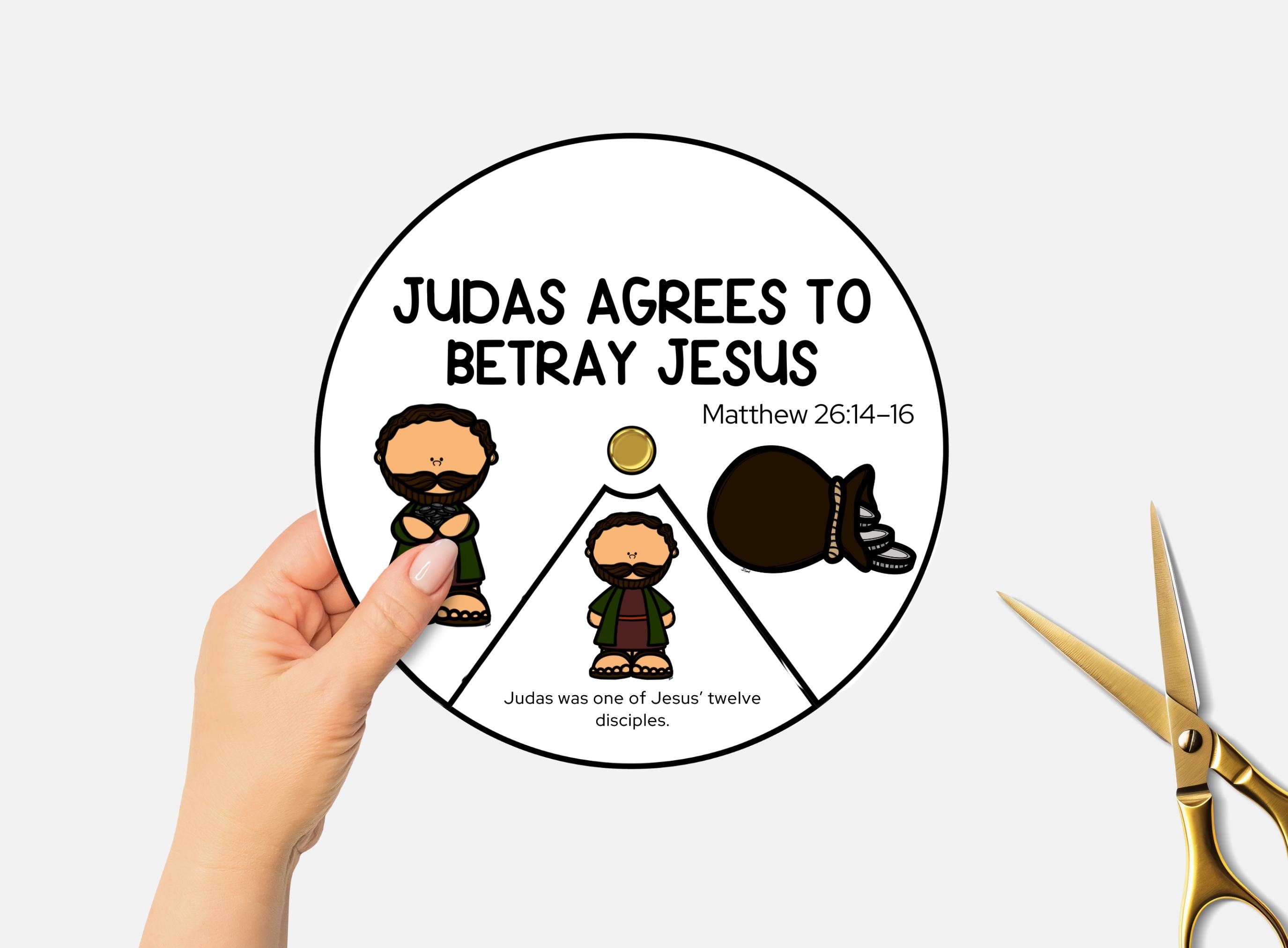 Judas Agrees to Betray Jesus, Ash Wednesday Craft, Holy Week Printable ...