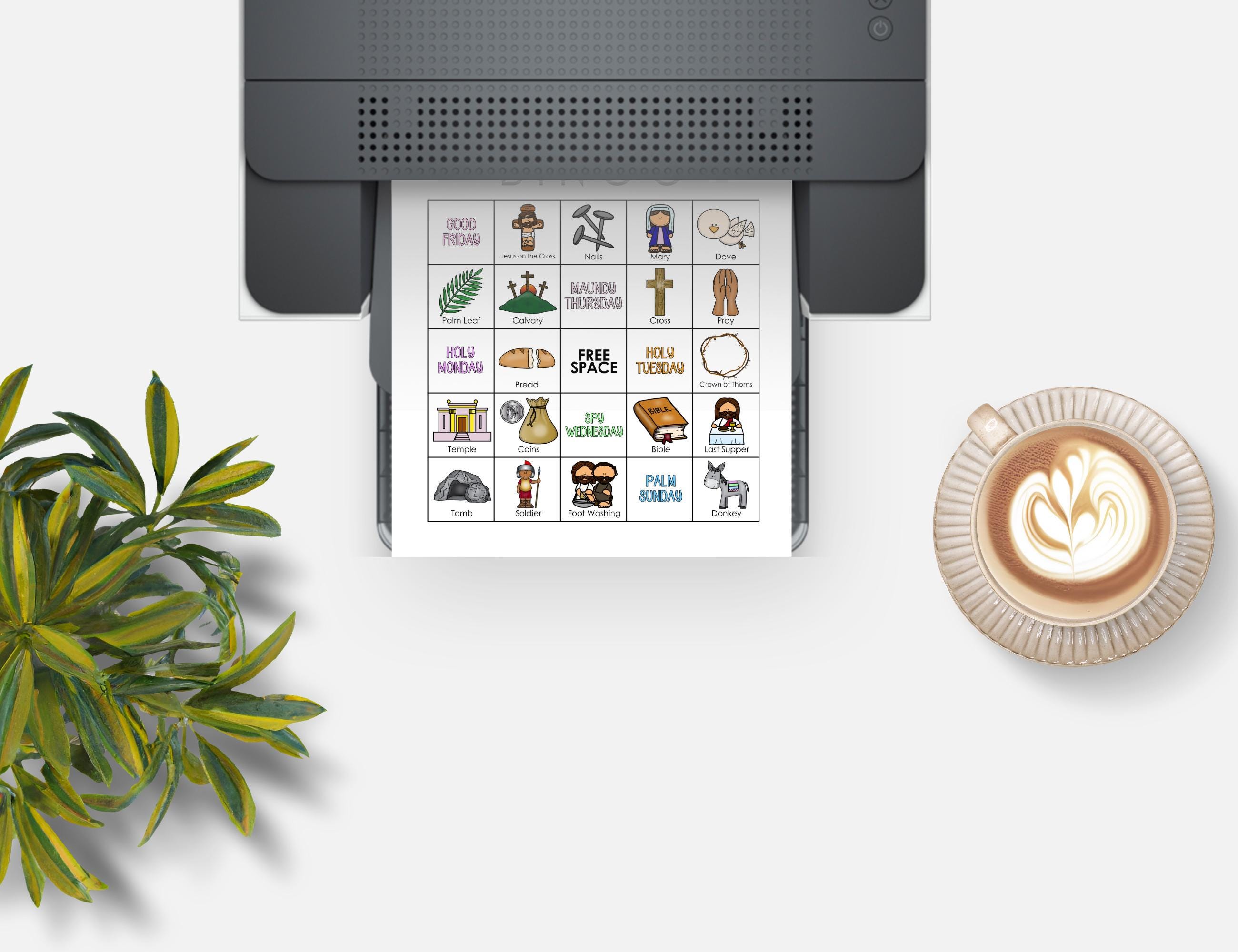 Holy Week Bingo, Printable Lent Bingo Cards, Religious Easter Game ...
