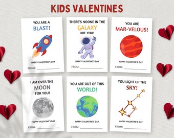 Space Valentines Day Cards, Classroom Valentines, Preschool Valentines ...
