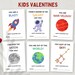 Printable Space Valentines Day Cards School Valentine Gift - Etsy