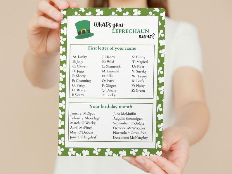 Whats Your Leprechaun Name What's My Leprechaun Name St - Etsy