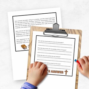 Easter Bible Story Craft, Printable Bible Flipbook, Sunday School Craft ...