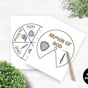Armor of God, Ephesians 6 10, Printable Coloring Wheel, Sunday School ...