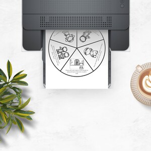 Peter and John Heal, Printable Bible Lesson Coloring Wheel, Kids Sunday ...