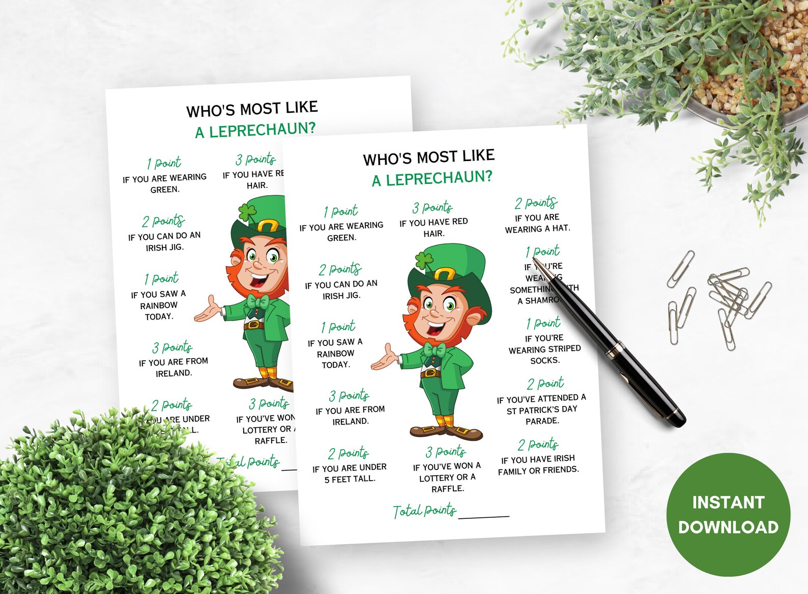 Who is Most Like a Leprechaun, Fun St Paddys Activity for Kids and ...