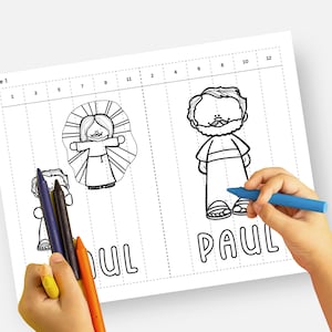 Saul Becomes Paul, Printable Bible Agamograph Craft, Sunday School ...