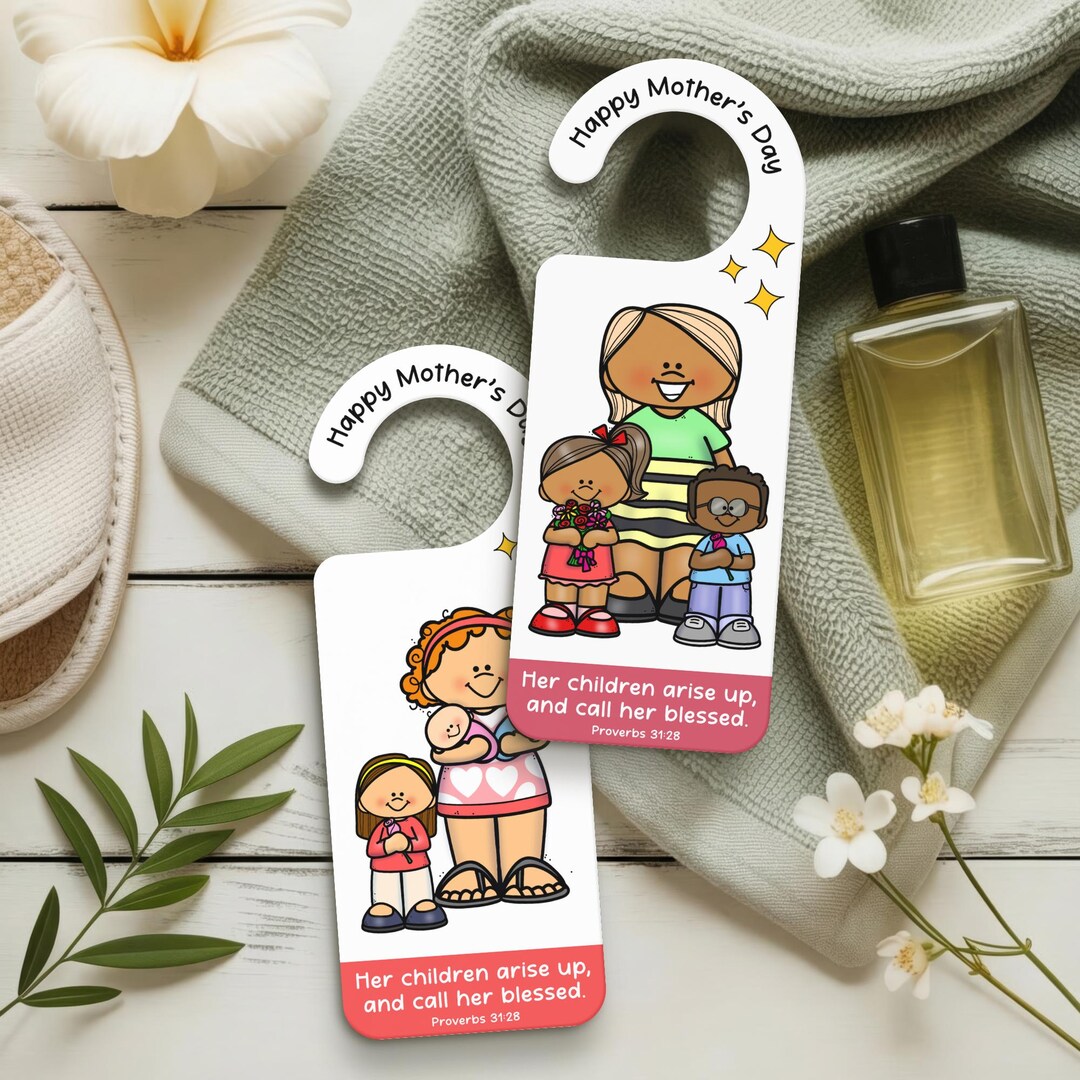 Christian Mothers Day Bible Craft, Door Hanger, Church Activity, Sunday ...