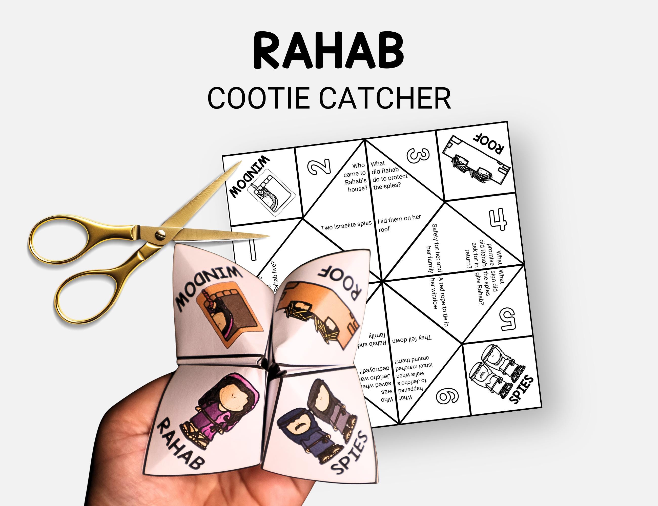 Rahab and the Spies, Printable Bible Story Cootie Catcher, Sunday ...