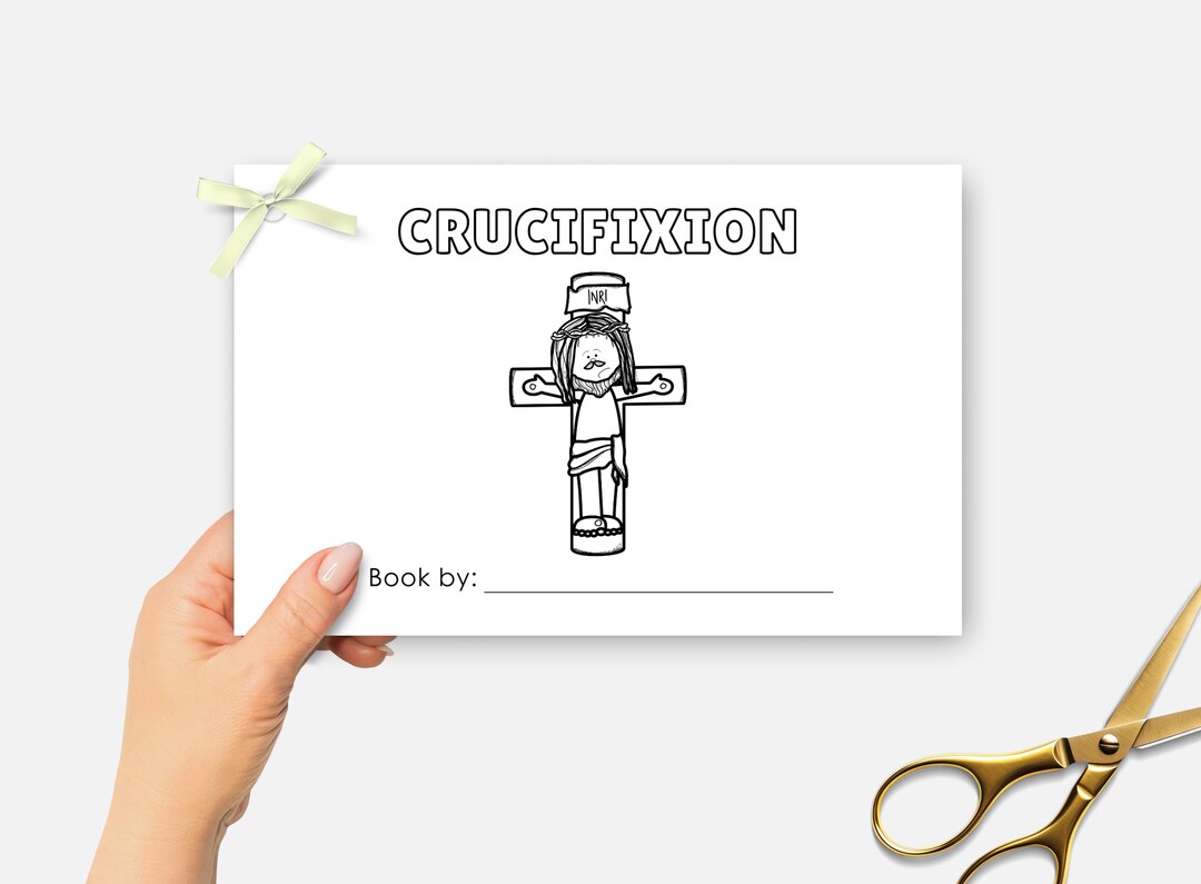 Crucifixion of Jesus, Printable Mini Bible Book, Easter Bible Story ...