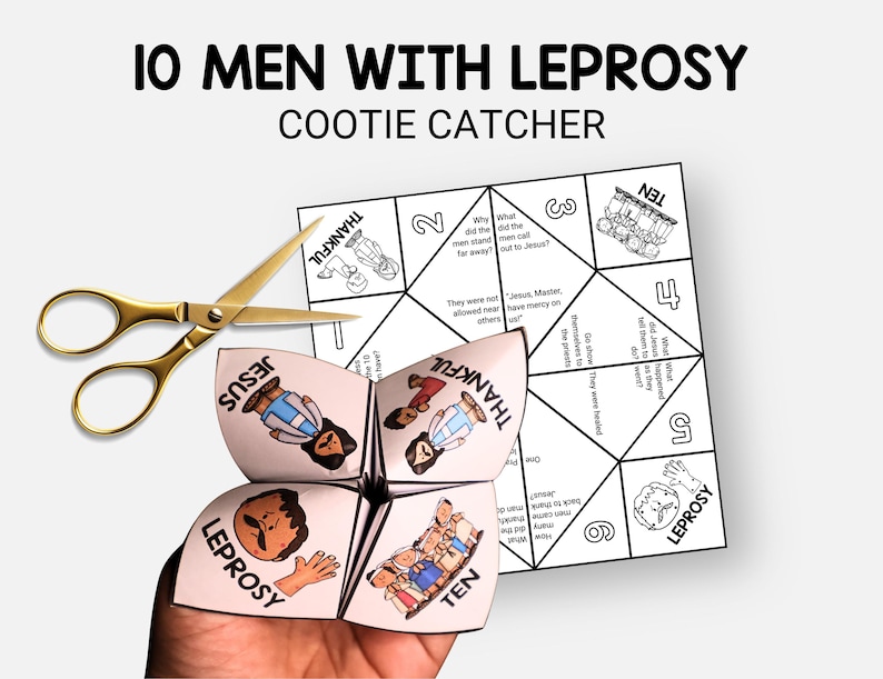 Jesus Heals 10 Men With Leprosy, Miracles of Jesus Printable Cootie ...