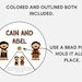 Cain and Abel, Printable Bible Coloring Wheel, Sunday School Craft ...