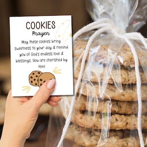 Cookies Prayer Tag, Printable Cookie Exchange Prayer Card, Religious ...