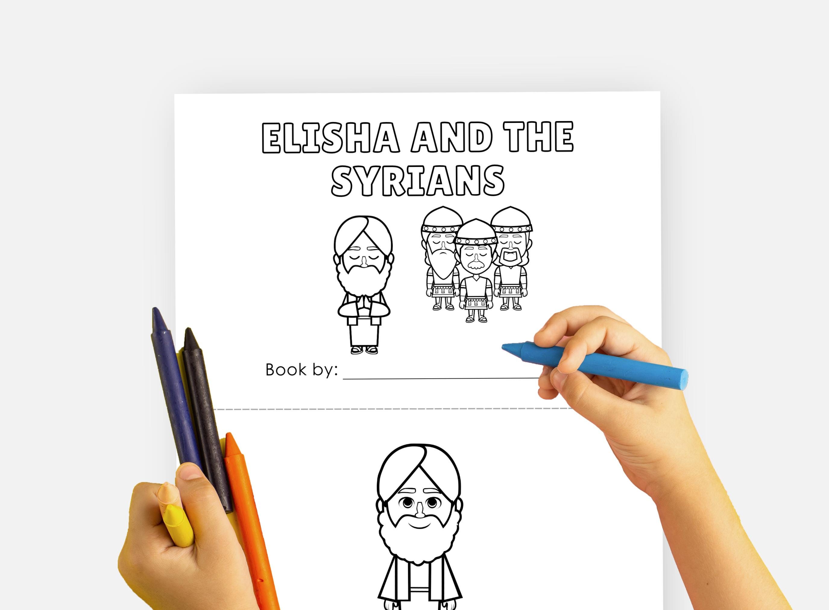 Elisha and the Syrians, Printable Mini Bible Book, Sunday School Craft ...