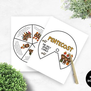Pentecost Craft, Printable Holy Spirit Bible Coloring Wheel, Day of ...