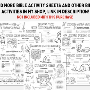 Samson Bible Story, Printable Bible Activity Placemat, Samson and ...