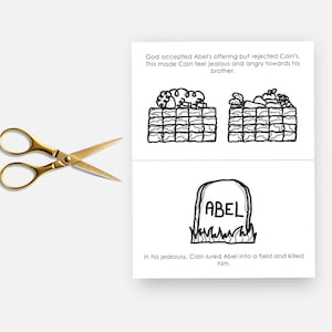 Cain and Abel, Printable Mini Bible Book, Sunday School Craft, Kids ...