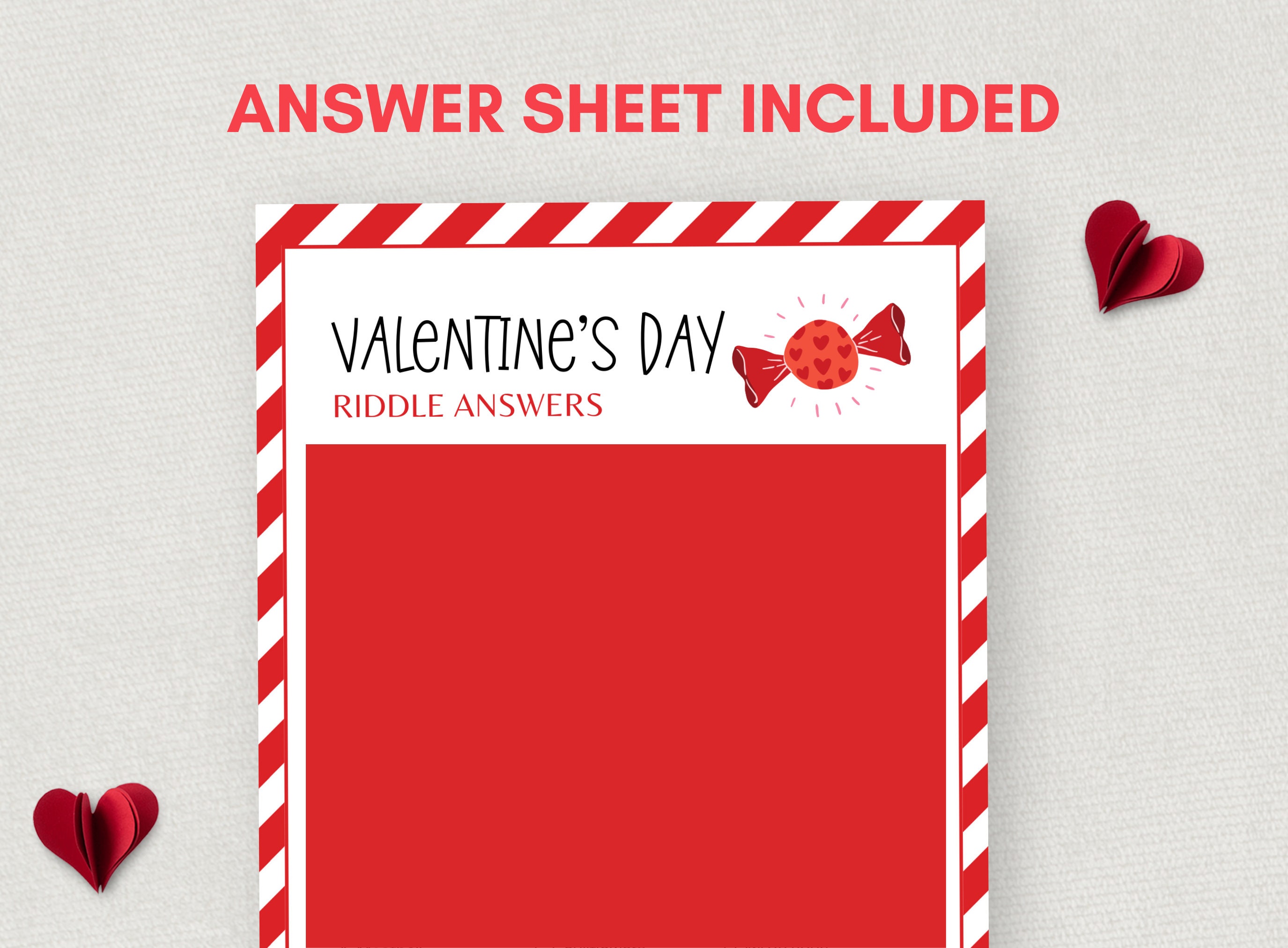 Valentine Riddles, Printable V Day Trivia, Valentines Party Game for ...