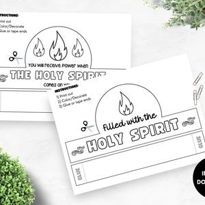 Pentecost Crown Craft, Printable Holy Spirit Faith Headband, Sunday ...