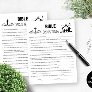 Printable Bible Trivia, Jesus Trivia Questions, Bible Games, Fun ...