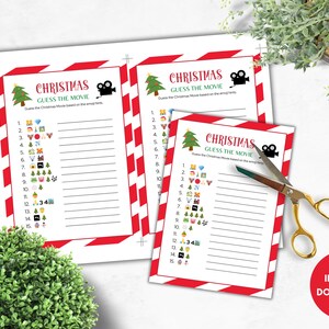 Christmas Movie Game, Printable Office Group Activity, Fun Xmas Family ...