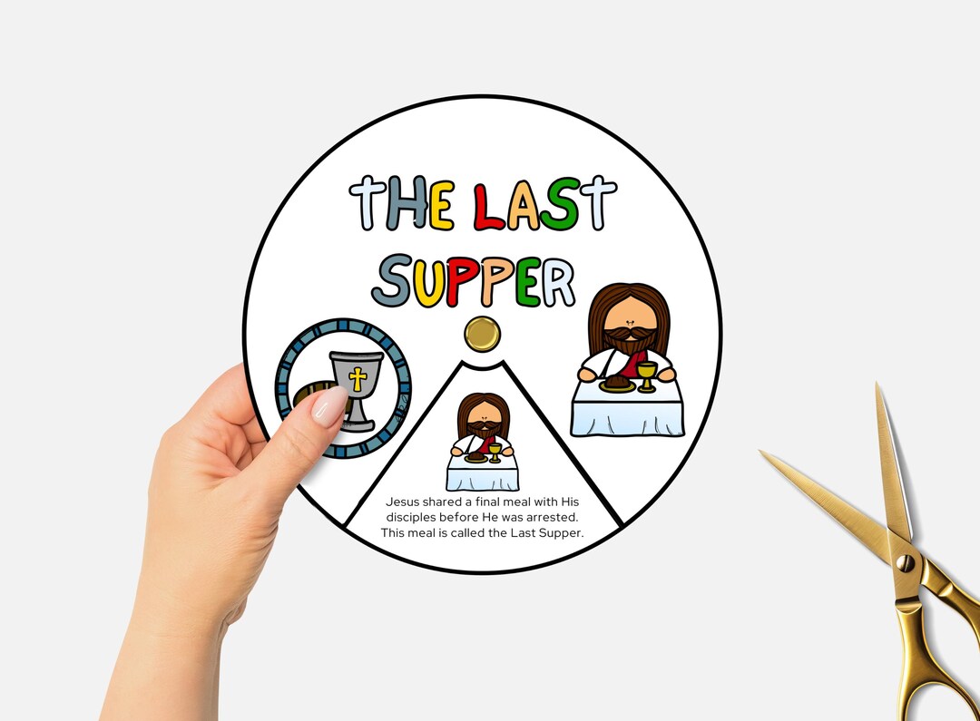 The Last Supper, Printable Passover Coloring Wheel, Easter Holy Week ...