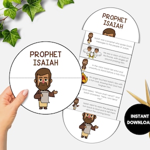 Prophet Isaiah, Folding Surprise Bible Craft Printable, Kids Bible ...