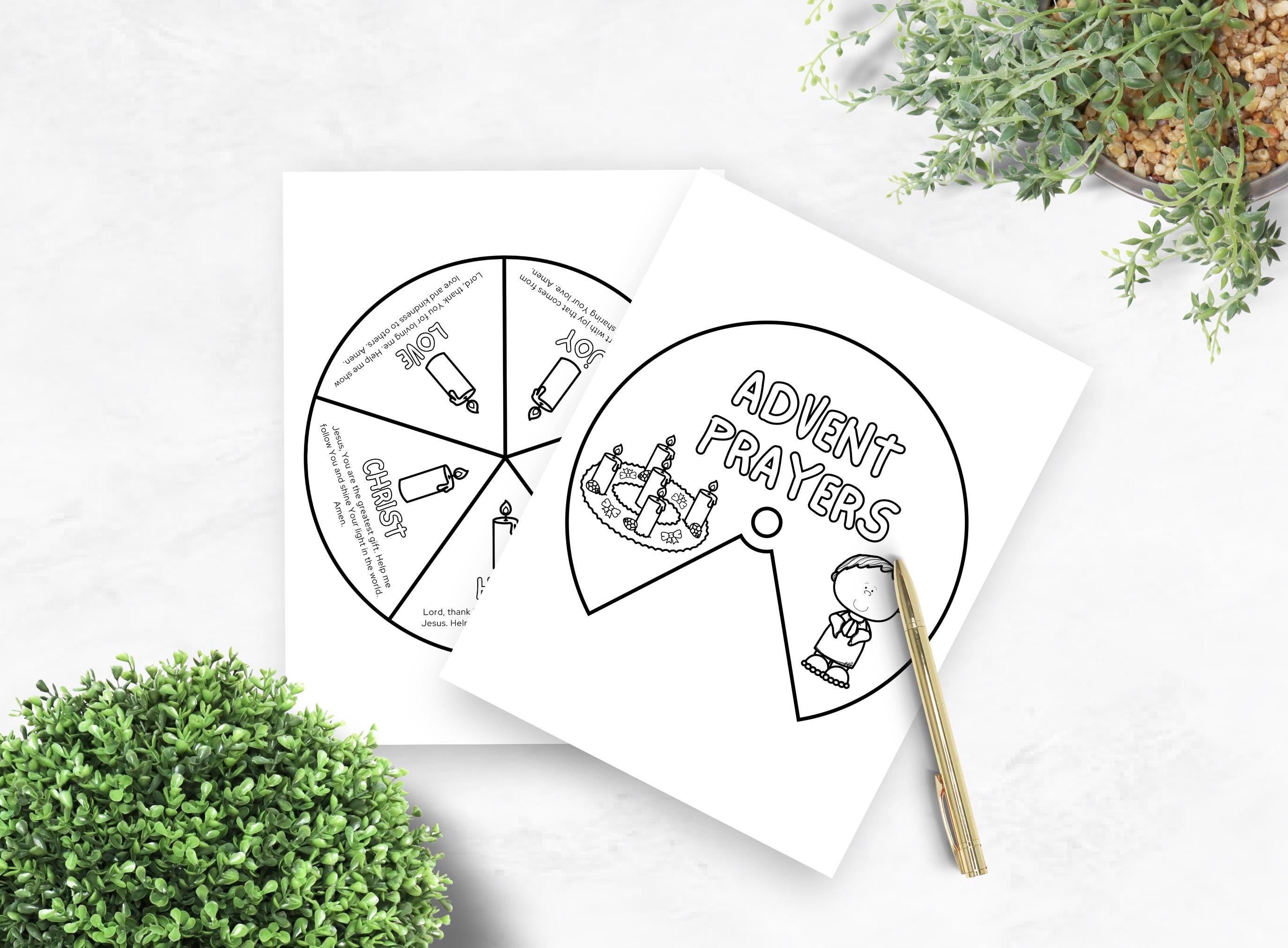 Christmas Advent Prayers, Printable Sunday School Craft, Kids Bible ...